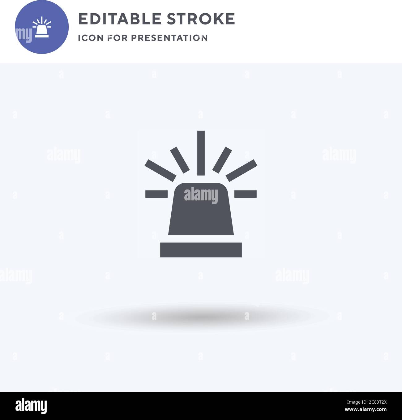 Flasher icon vector, filled flat sign, solid pictogram isolated on ...