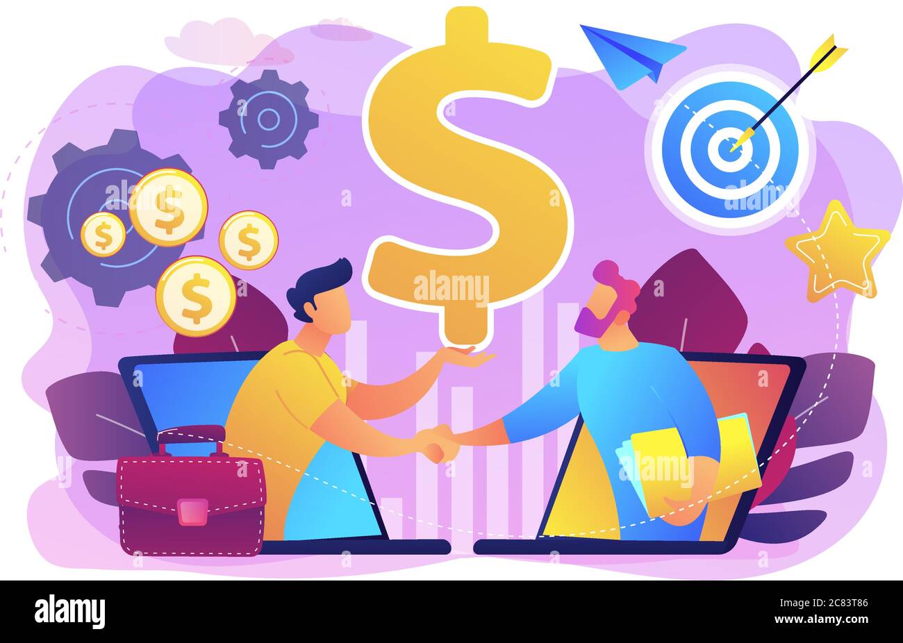 Business-to-business sales concept vector illustration Stock Vector ... Business-to-business sales concept vector illustration Stock Vector ...
