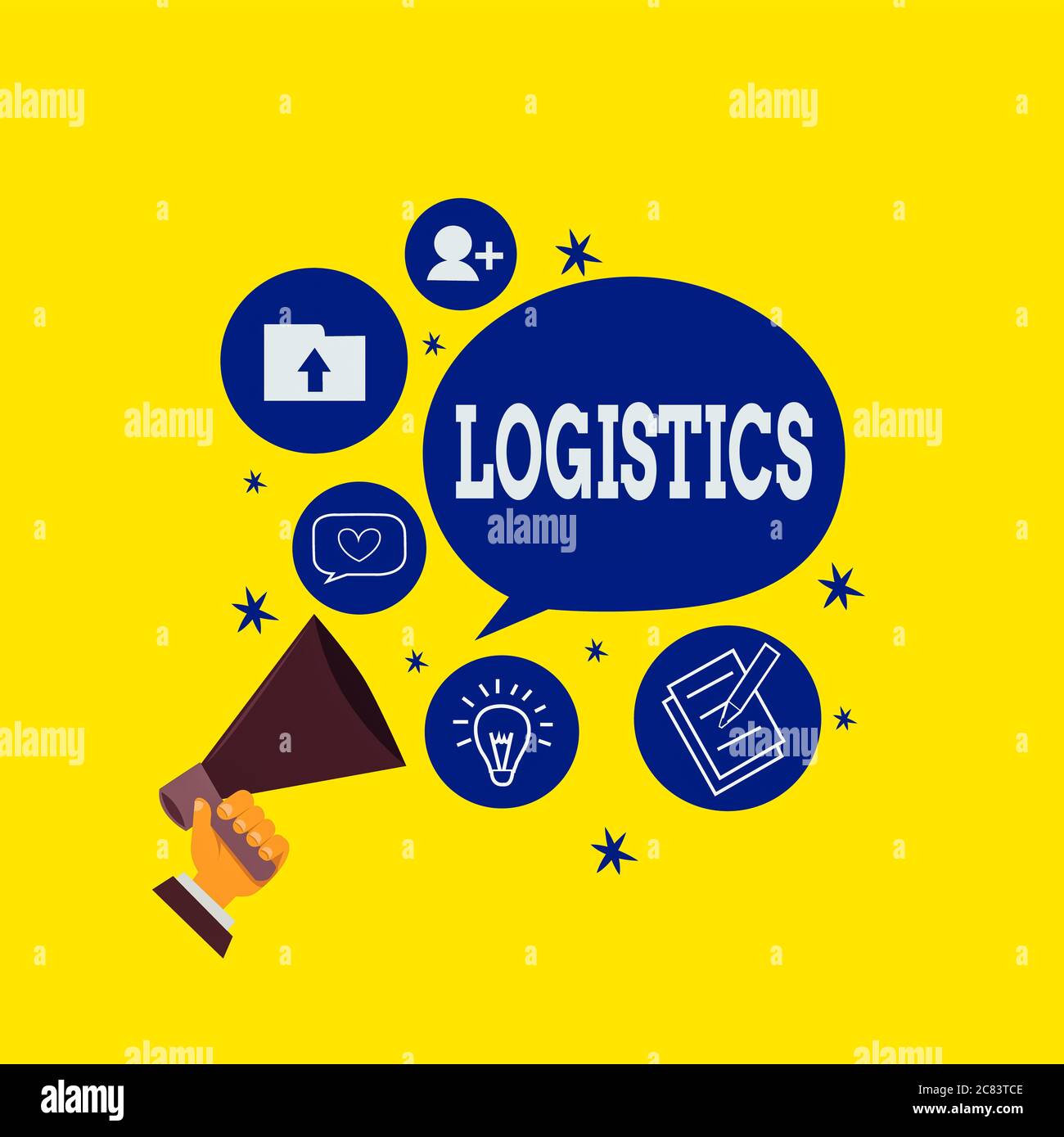 Conceptual hand writing showing Logistics. Concept meaning coordinating ...