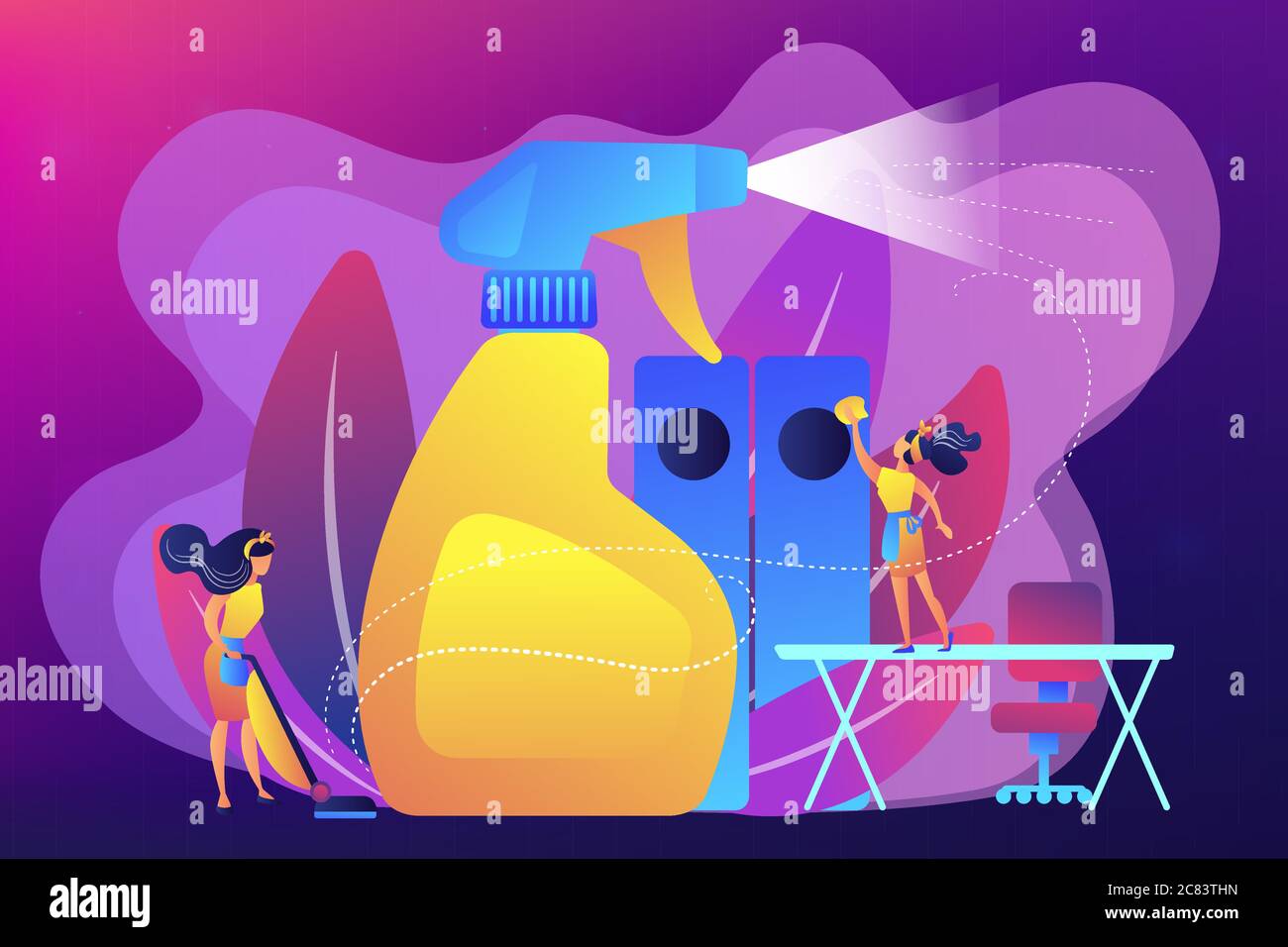 Commercial cleaning concept vector illustration Stock Vector Image ...