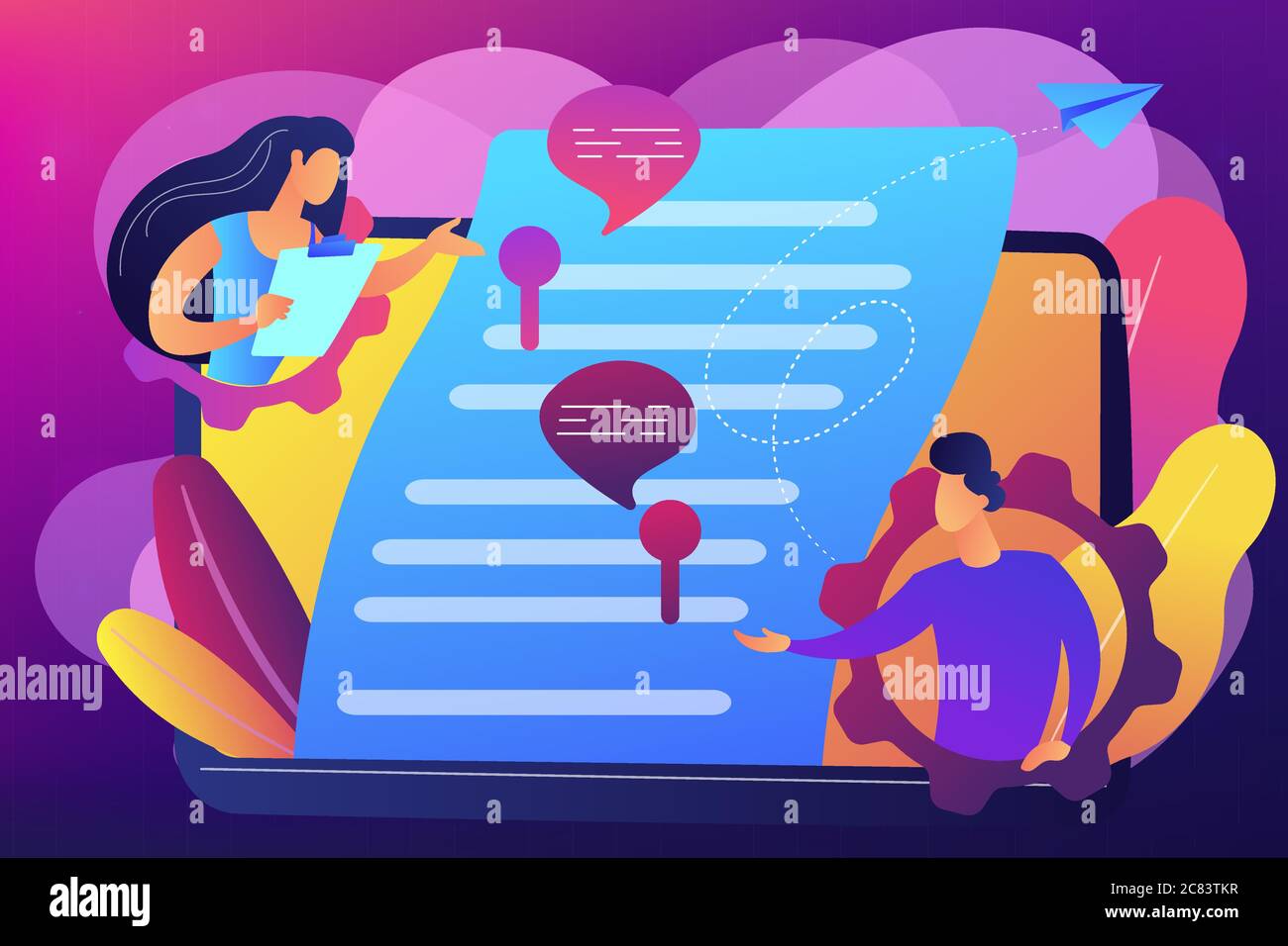Shared document concept vector illustration Stock Vector Image & Art ...