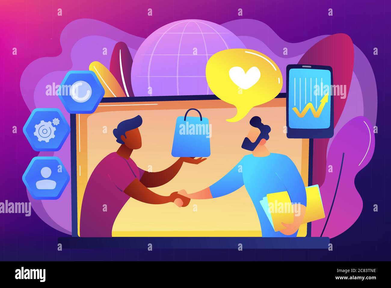 Customer Relationship Management concept vector illustration Stock ...