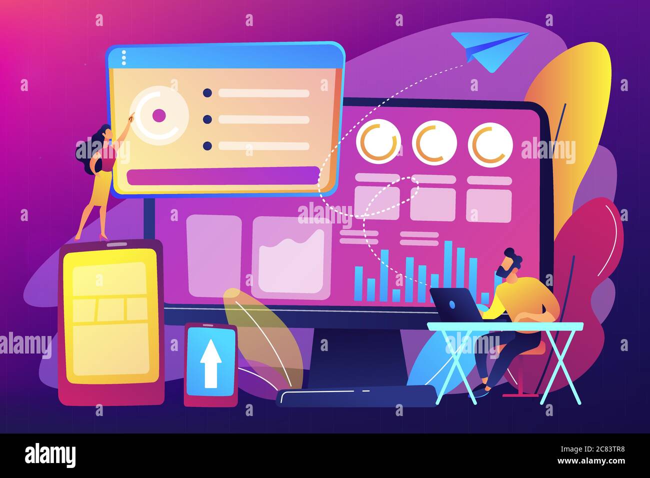 Enterprise IT management concept vector illustration Stock Vector Image ...