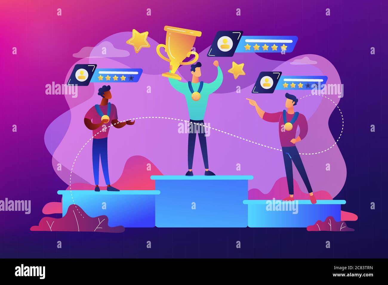 Sports rating system concept vector illustration Stock Vector Image ...