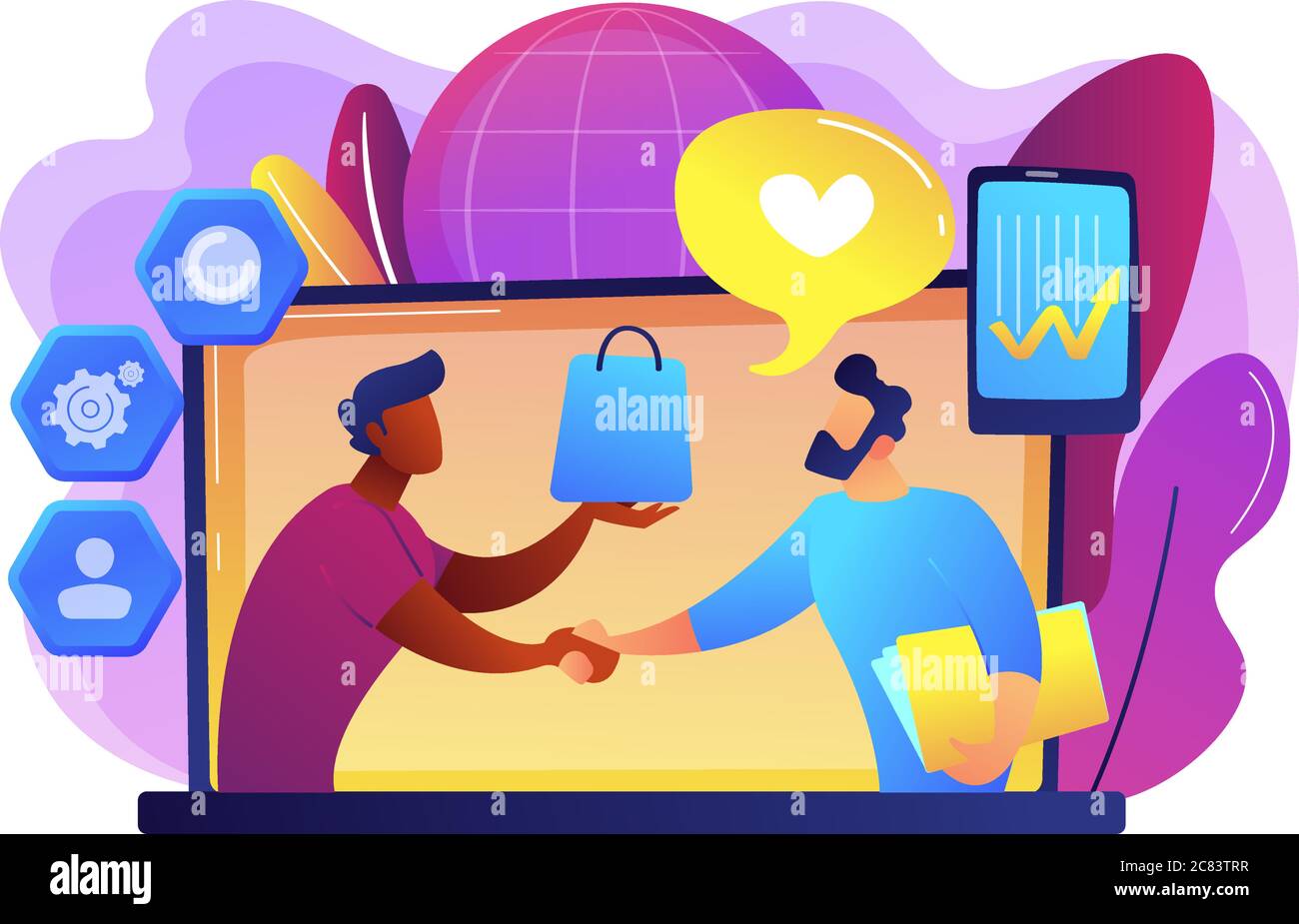 Customer Relationship Management concept vector illustration Stock ...