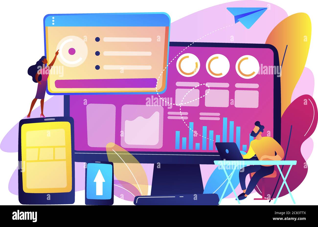 Enterprise IT management concept vector illustration Stock Vector Image ...