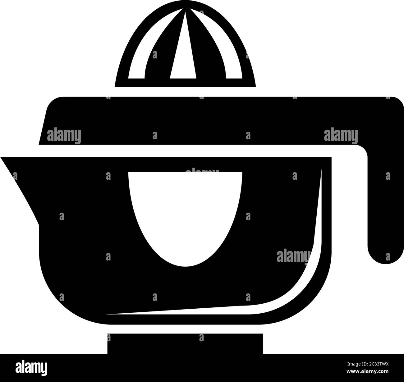 Hand Citrus Juicer Machine, Squeezer. Flat Vector Icon illustration ...