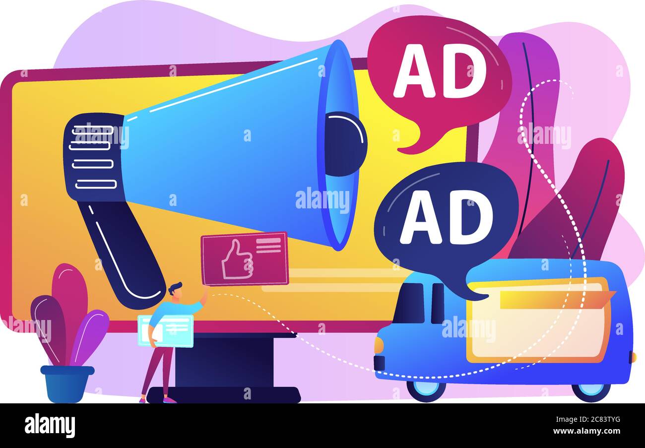 Outdoor advertising design concept vector illustration Stock Vector ...