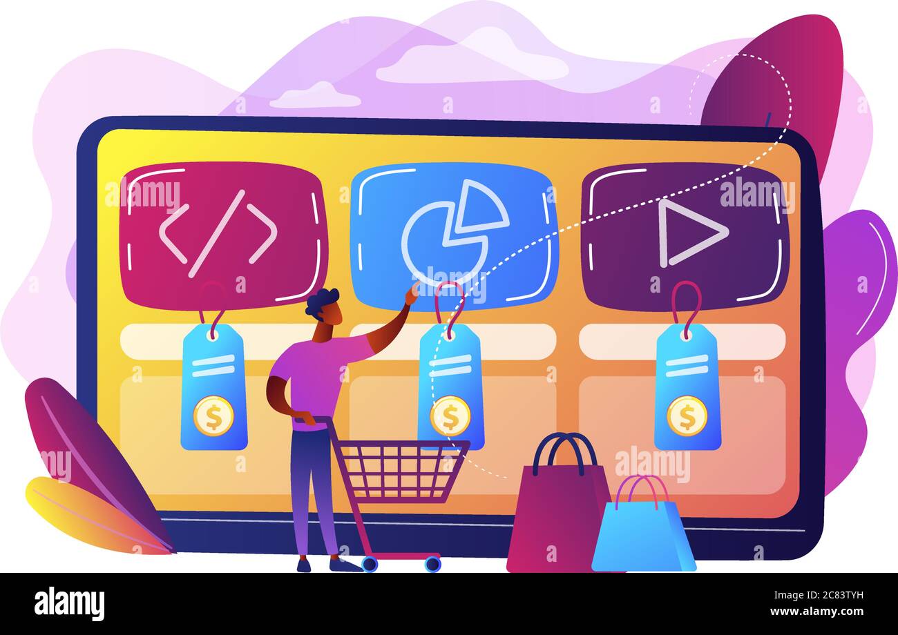 Digital service marketplace concept vector illustration Stock Vector ... Digital service marketplace concept vector illustration Stock Vector ...