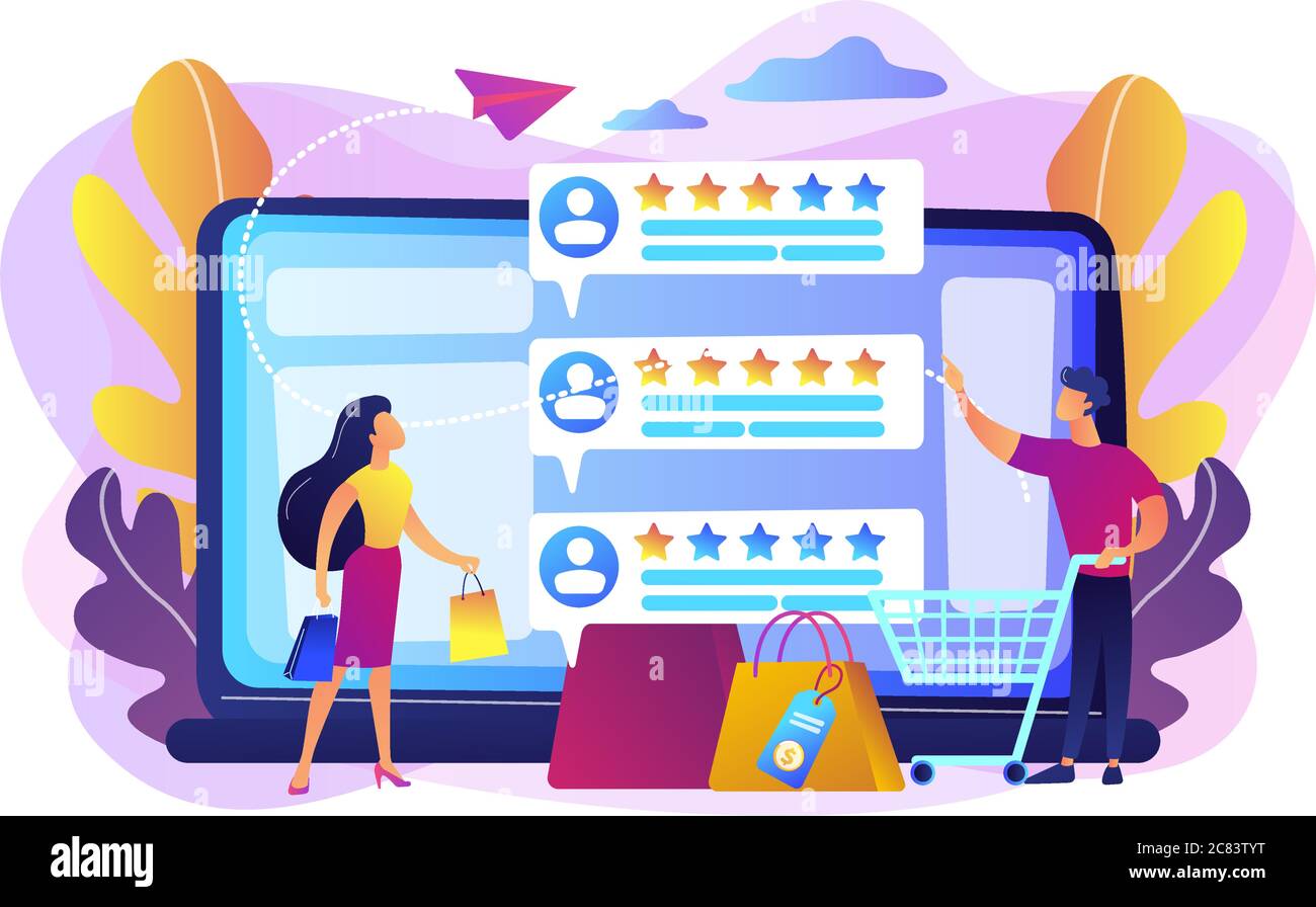 Seller reputation system concept vector illustration Stock Vector Image ...