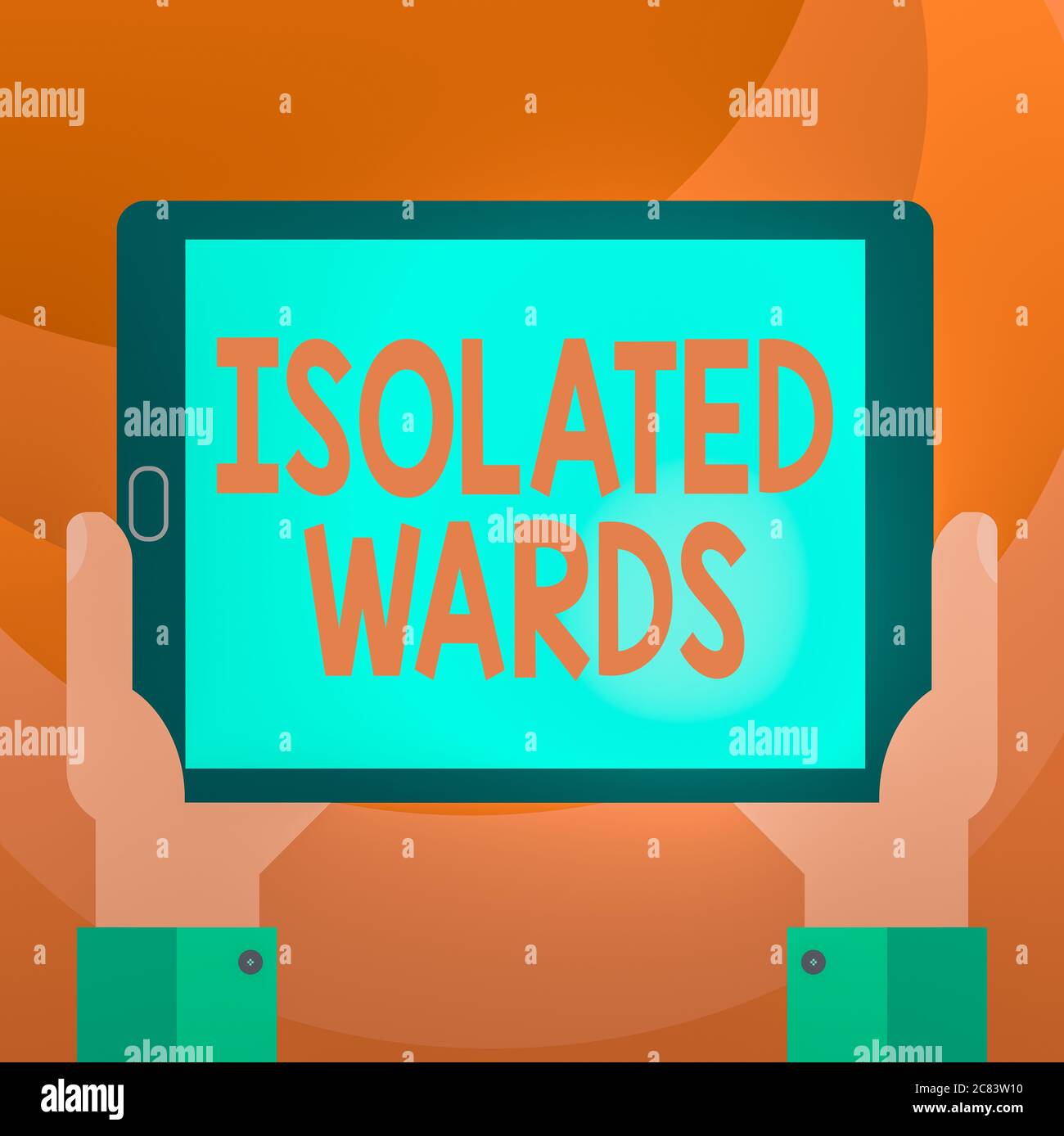 Text sign showing Isolated Wards. Business photo showcasing far away ...