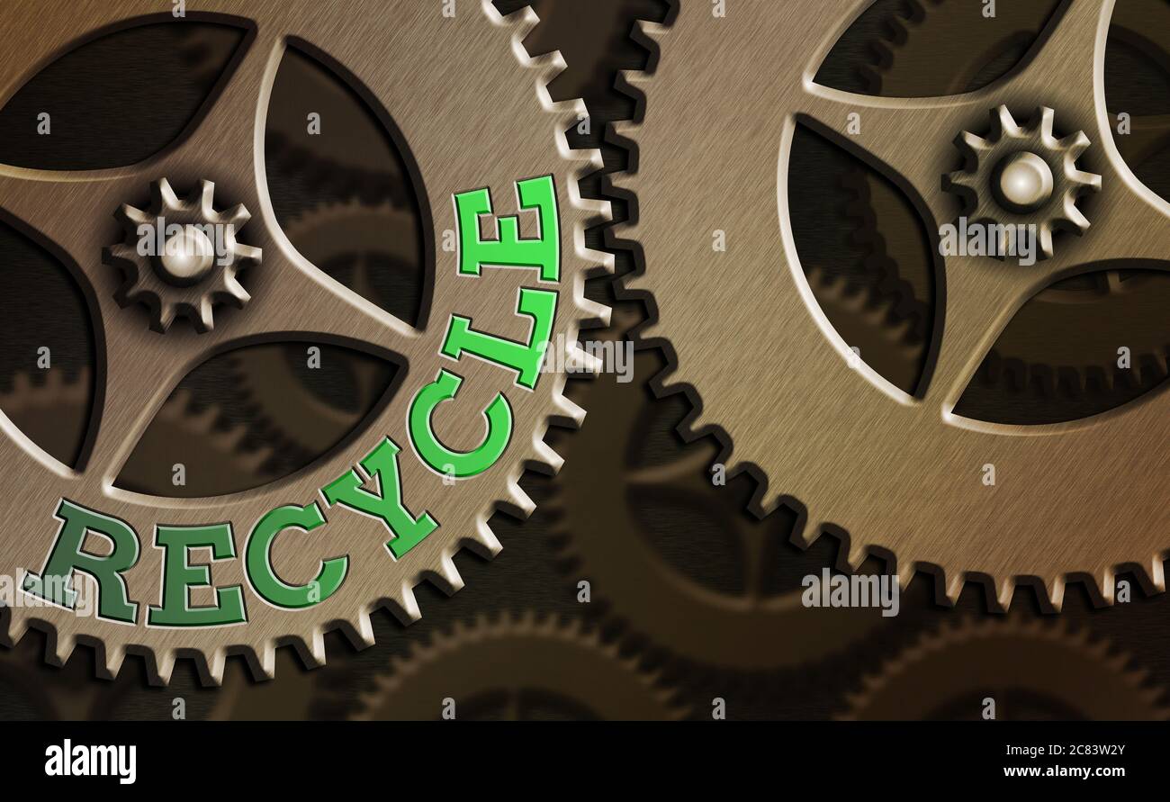 Conceptual hand writing showing Recycle. Concept meaning process of ...