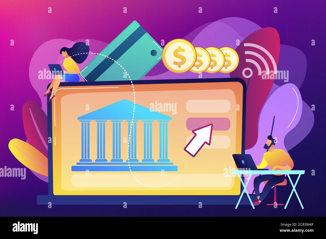 Open banking platform concept vector illustration Stock Vector Image ...