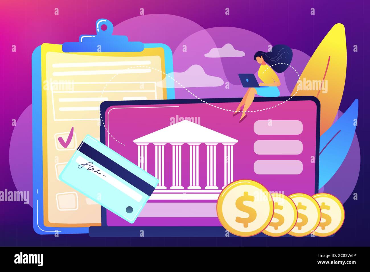 Bank account concept vector illustration Stock Vector Image & Art - Alamy