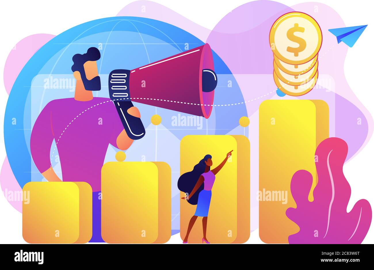 Economic development concept vector illustration Stock Vector Image ...