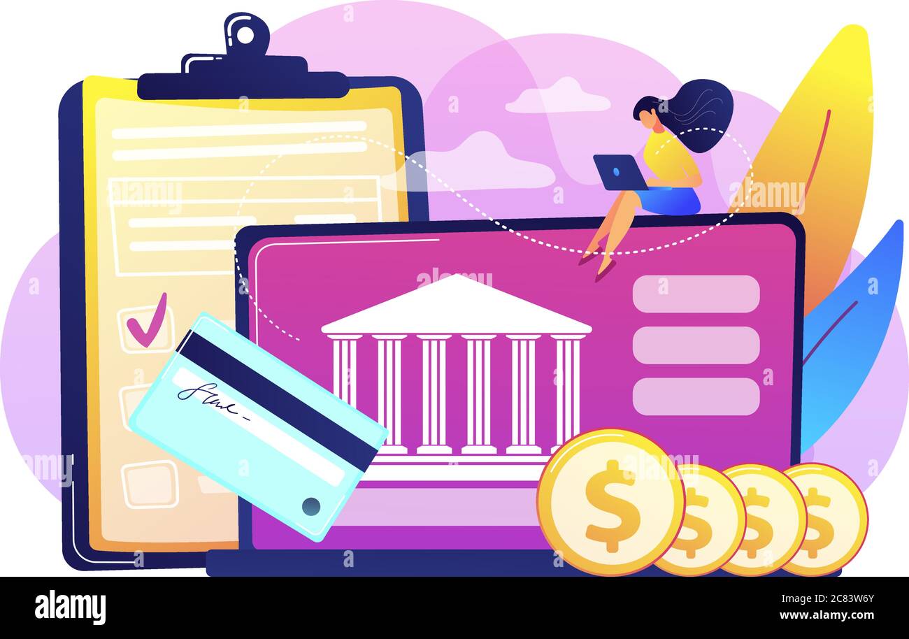 Bank account concept vector illustration Stock Vector Image & Art - Alamy