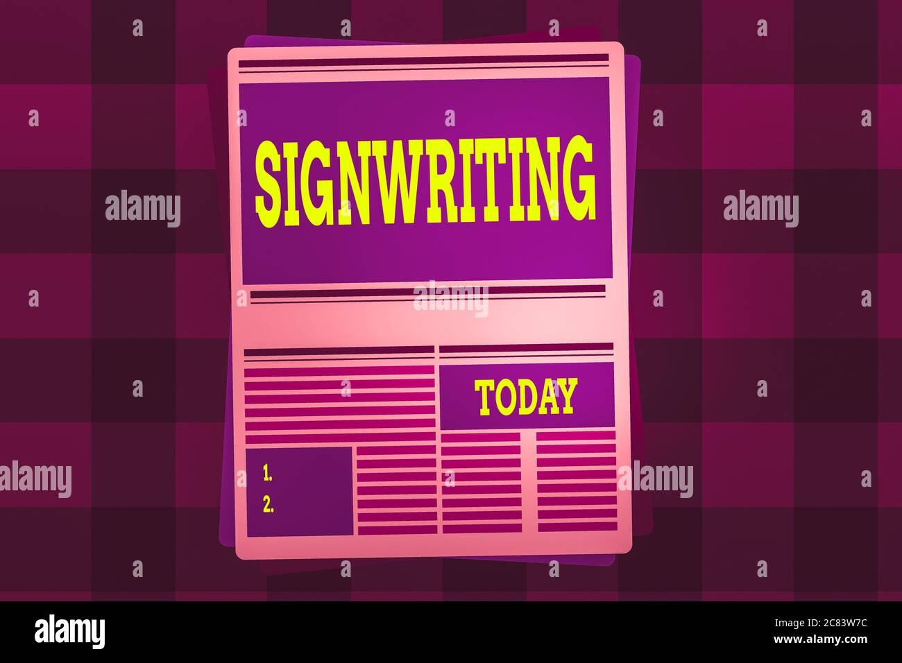 Writing note showing Signwriting. Business concept for any type of ...