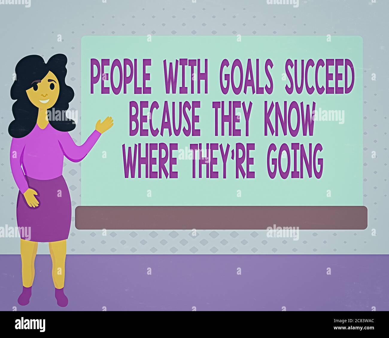 Text sign showing Showing With Goals Succeed Because They Know Where ...