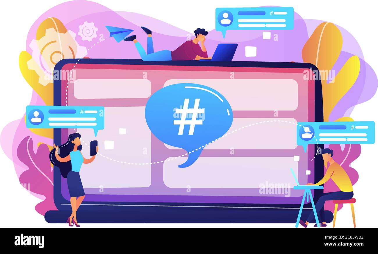 Microblog platform concept vector illustration Stock Vector Image & Art ...