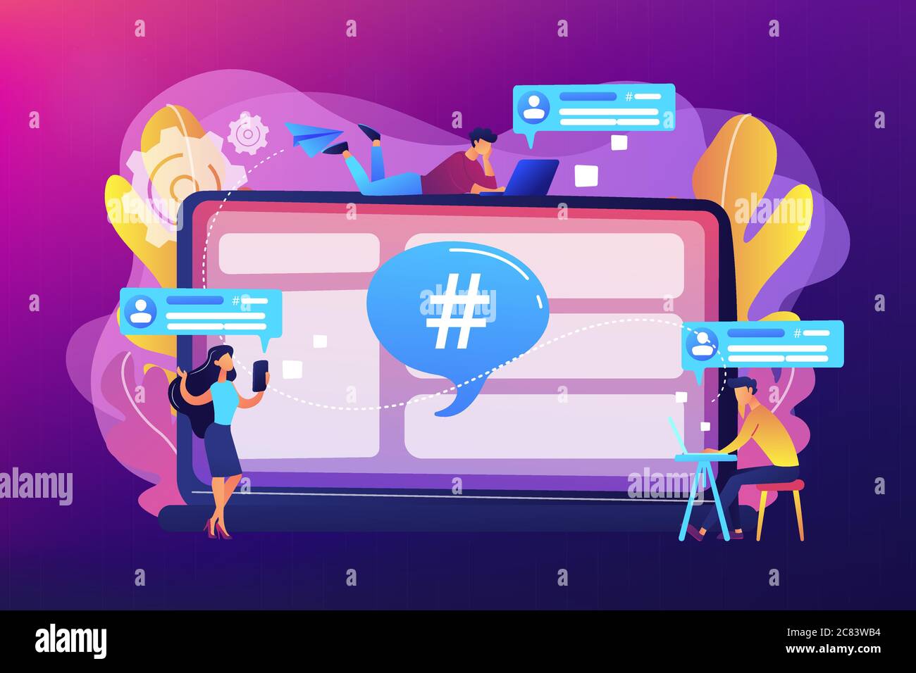 Microblog platform concept vector illustration Stock Vector Image & Art ...