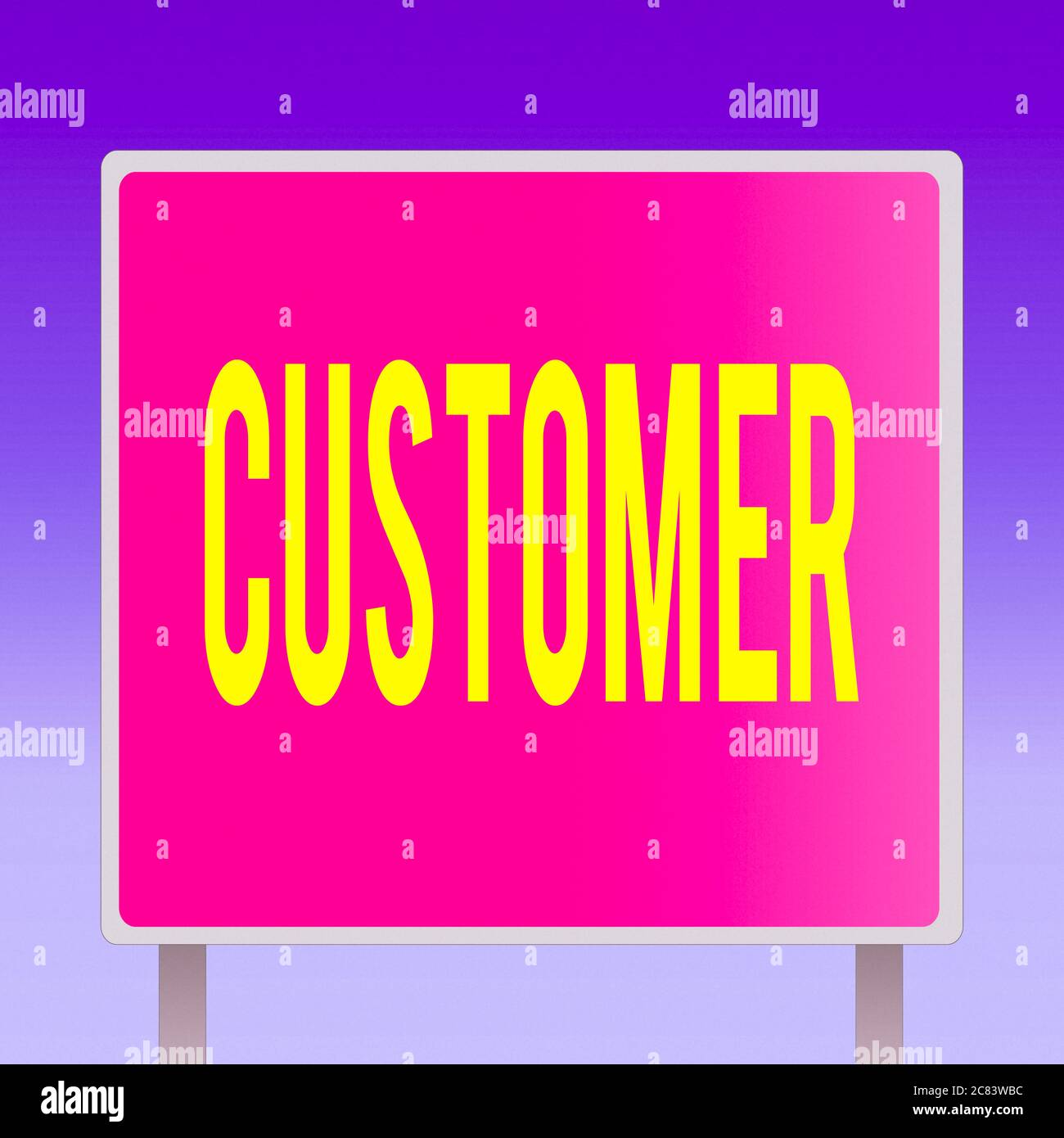 Text sign showing Customer. Business photo showcasing individual or ...