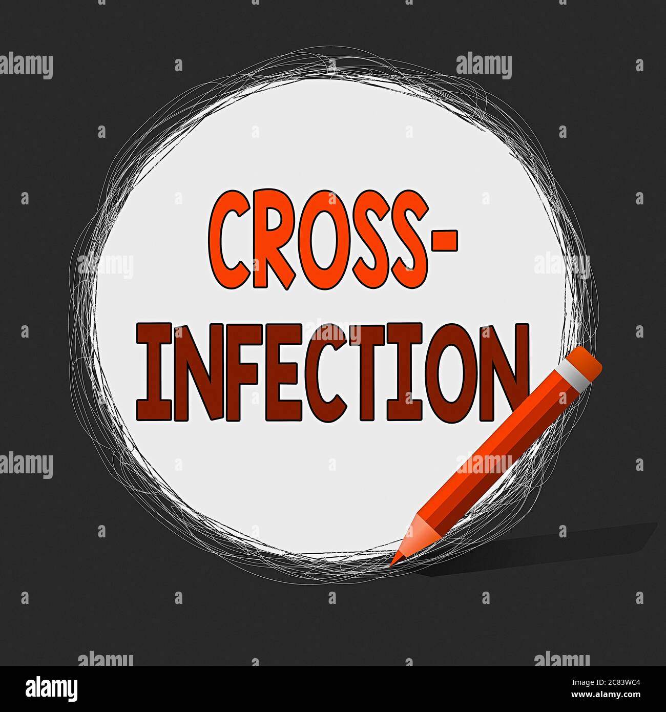 Writing note showing Cross Infection. Business concept for ...