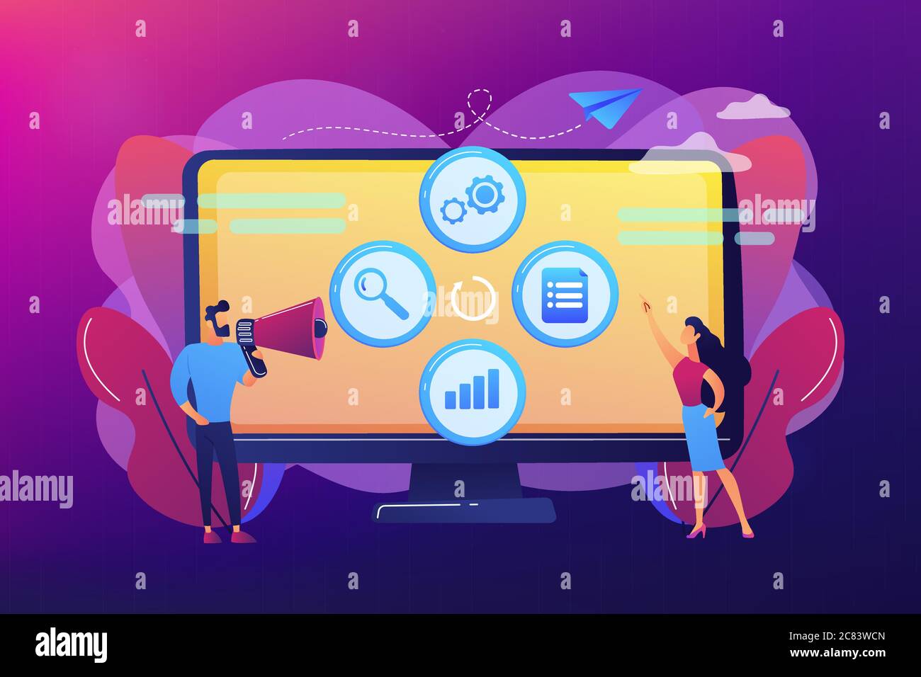 Marketing campaign management concept vector illustration Stock Vector ...