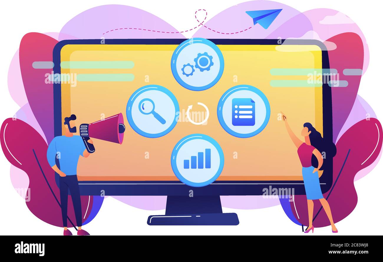 Marketing campaign management concept vector illustration Stock Vector ...