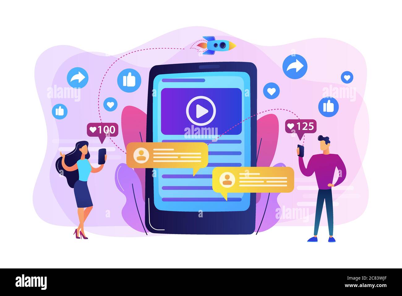 Viral content concept vector illustration Stock Vector Image & Art - Alamy