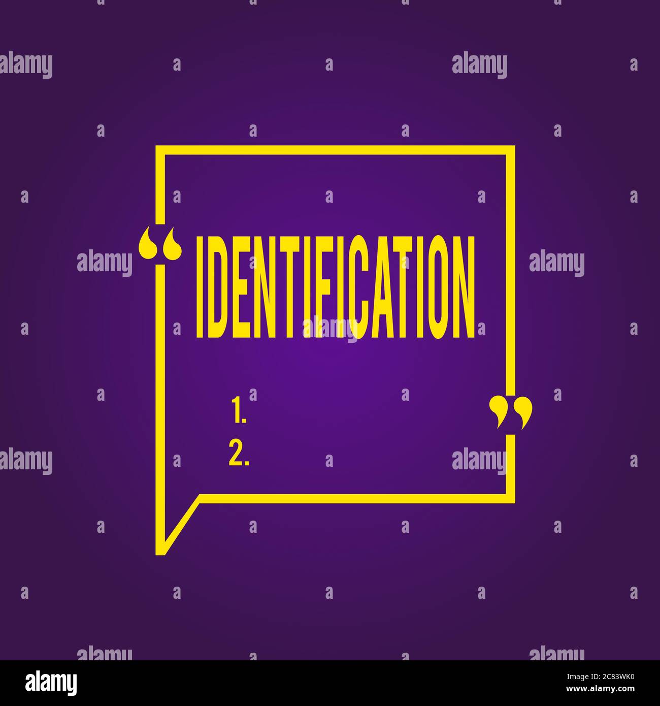 Text Sign Showing Identification Business Photo Text An Action Or Procedure To Identify Someone