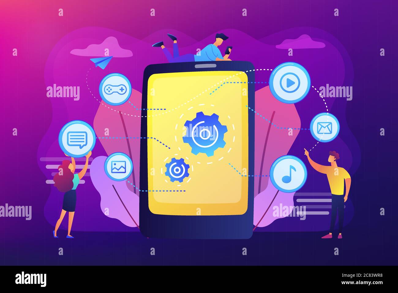 Mobile content concept vector illustration Stock Vector Image & Art - Alamy