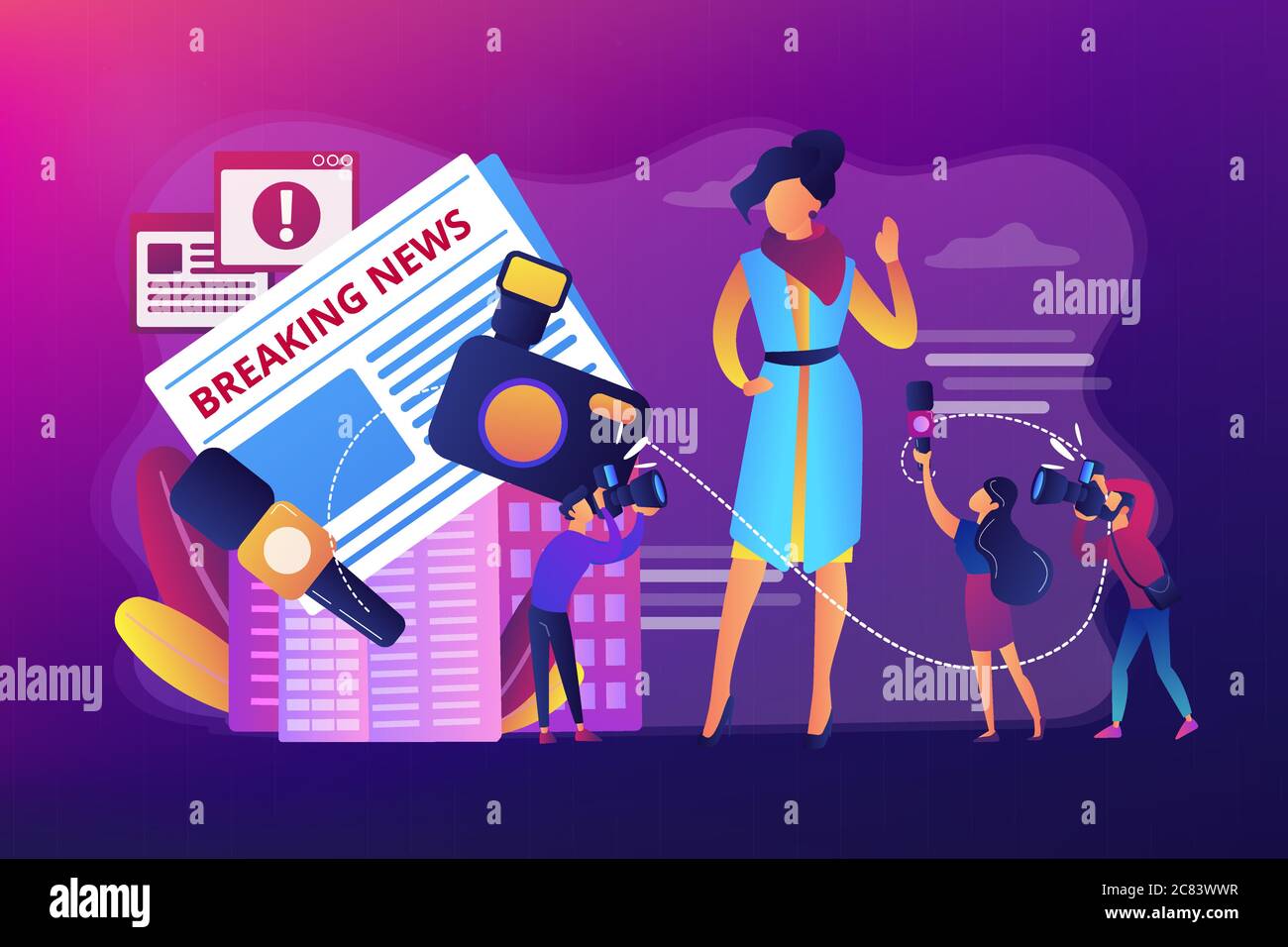 Yellow press concept vector illustration Stock Vector Image & Art - Alamy