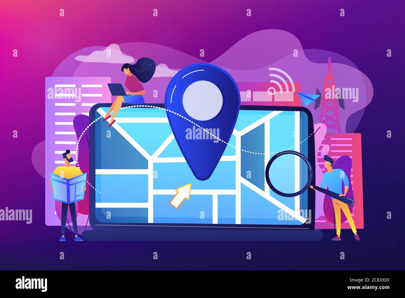 Local search optimization concept vector illustration Stock Vector ...