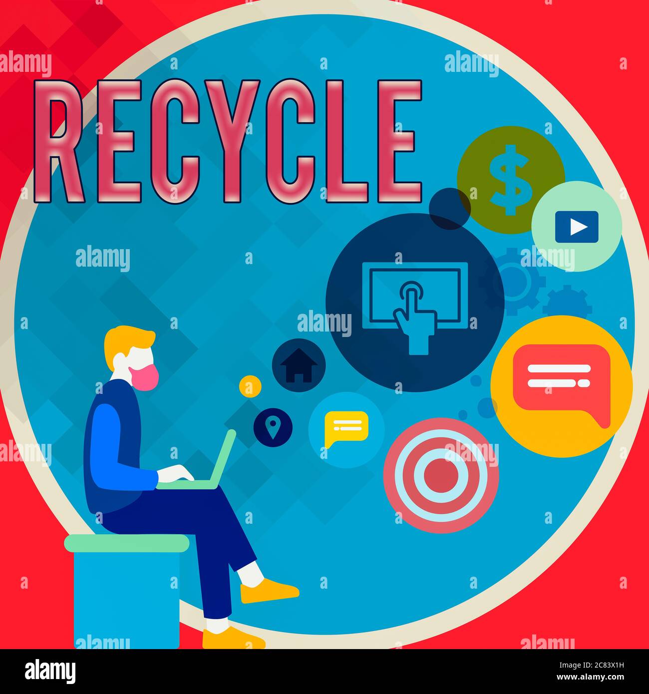 Handwriting text writing Recycle. Conceptual photo process of ...