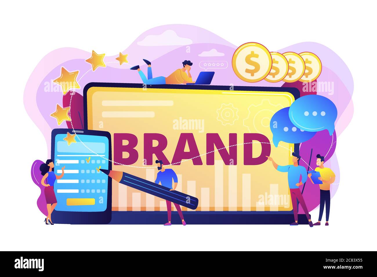 Brand reputation concept vector illustration Stock Vector Image & Art ...