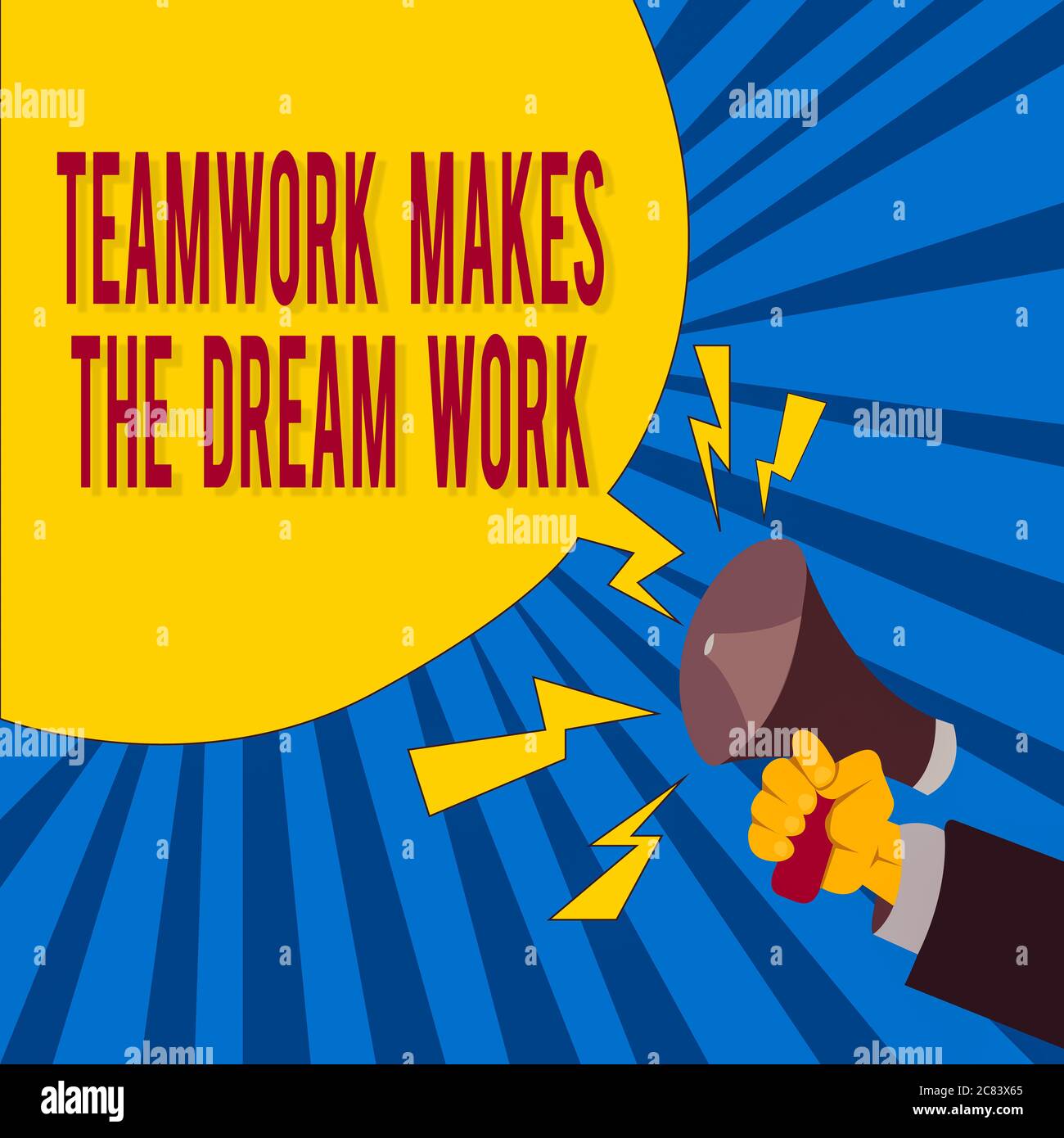 Word writing text Teamwork Makes The Dream Work. Business photo ...