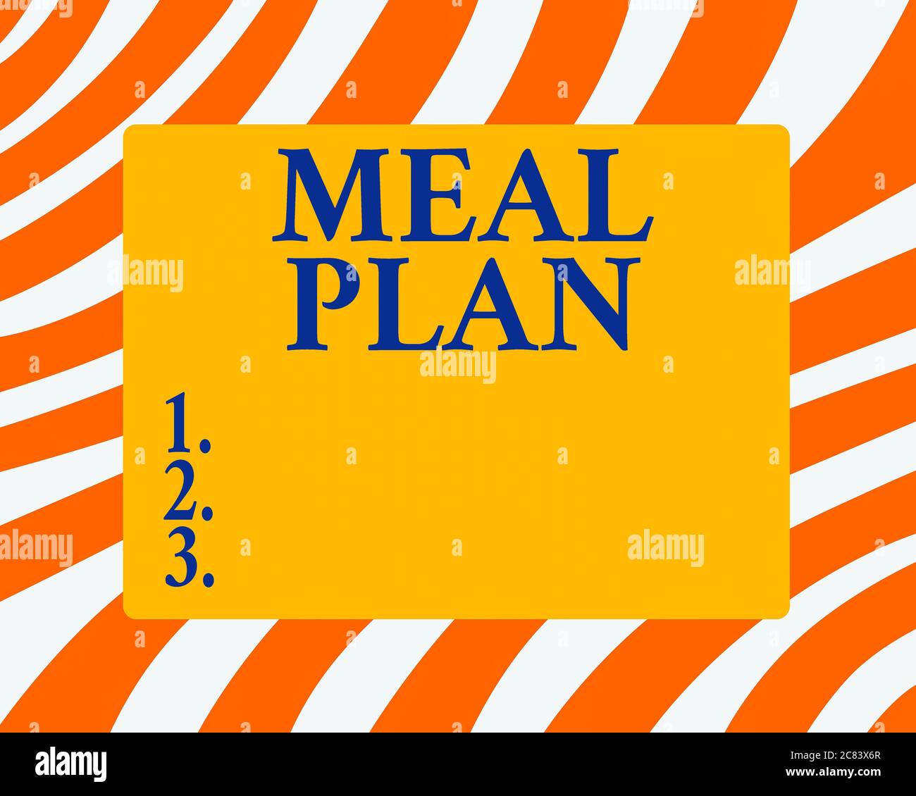 Text sign showing Meal Plan. Business photo showcasing act of taking ...
