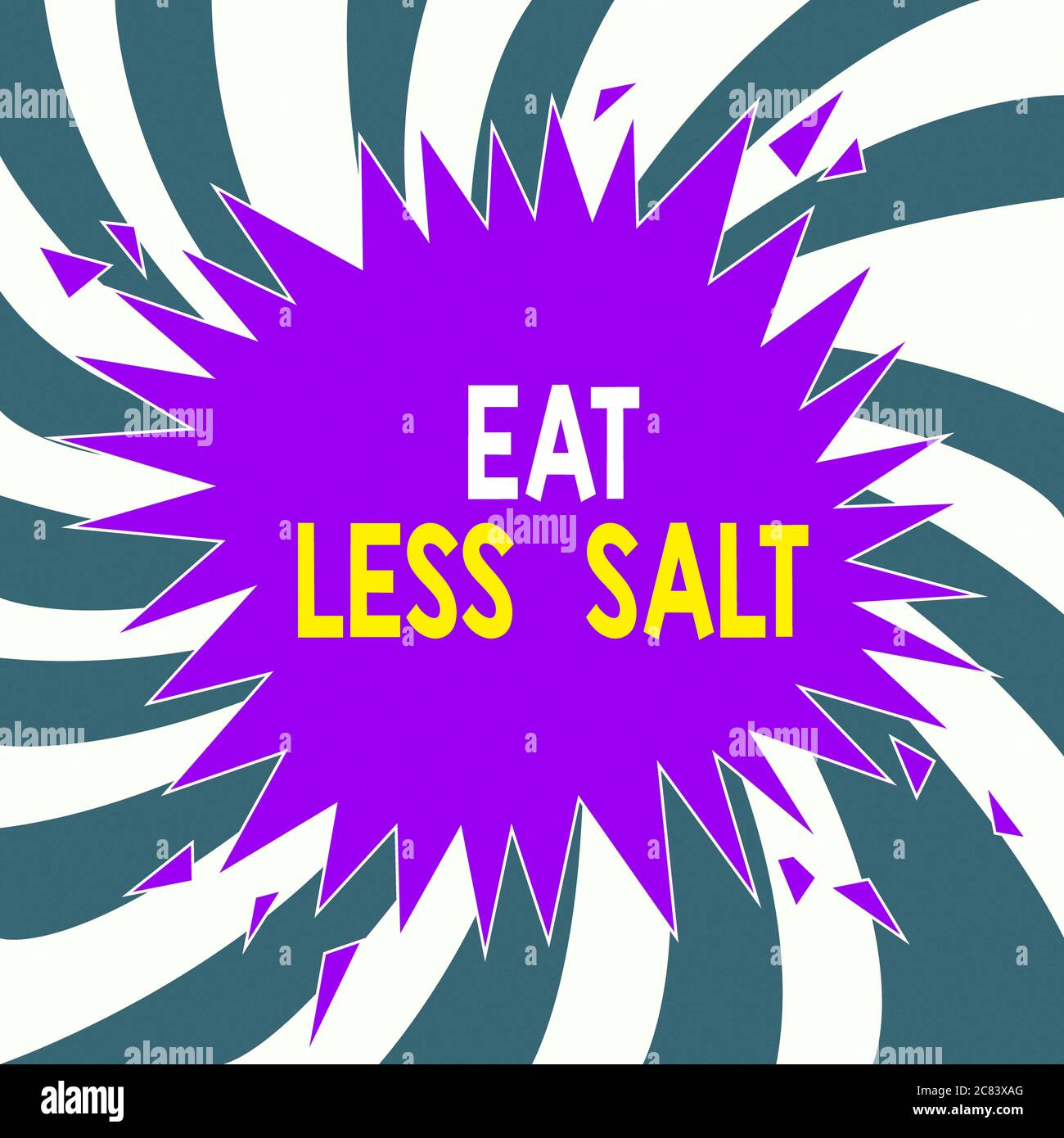 Conceptual hand writing showing Eat Less Salt. Concept meaning reducing ...