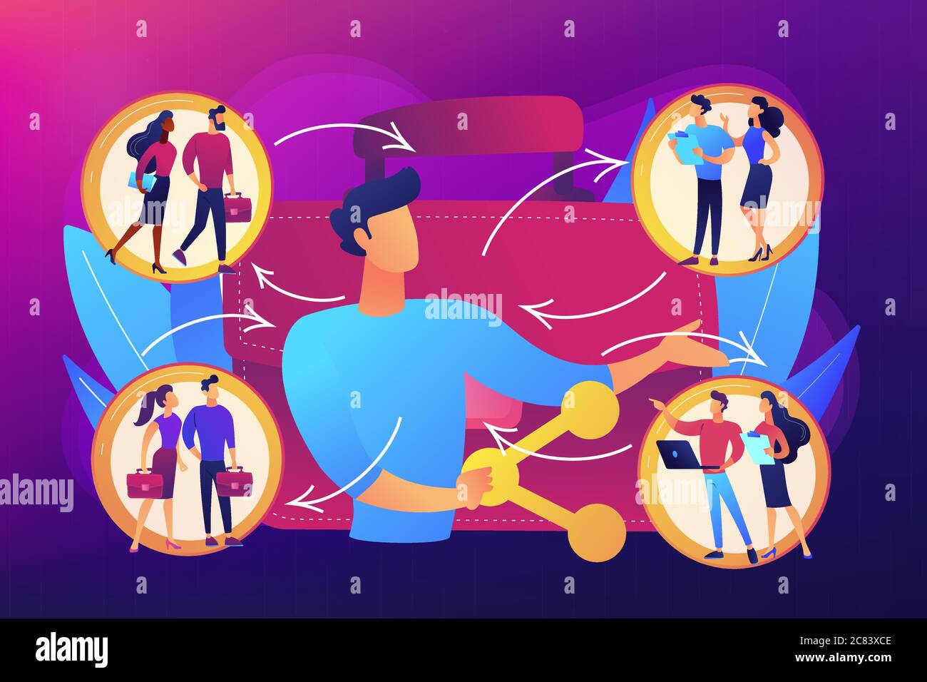 Employee sharing concept vector illustration Stock Vector Image & Art ...