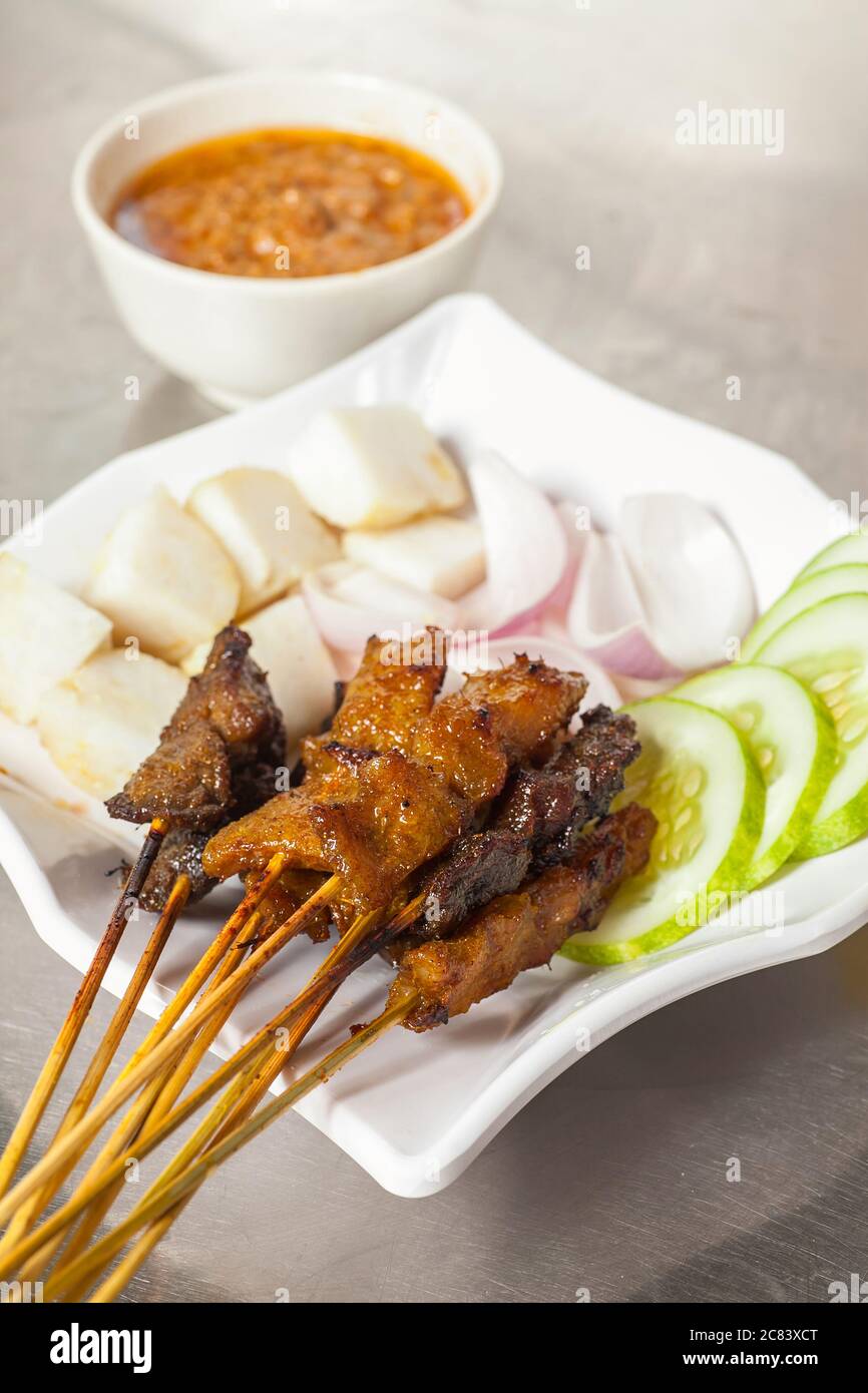 Satay is a multicultural palates in Asians, with various spicy sauces ...