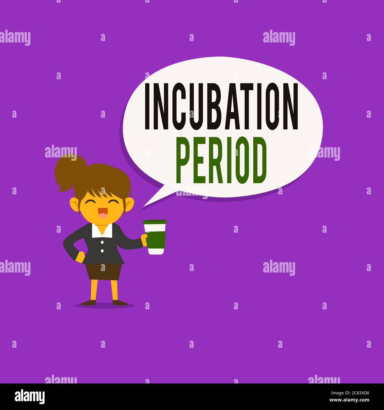 Conceptual hand writing showing Incubation Period. Concept meaning time ...