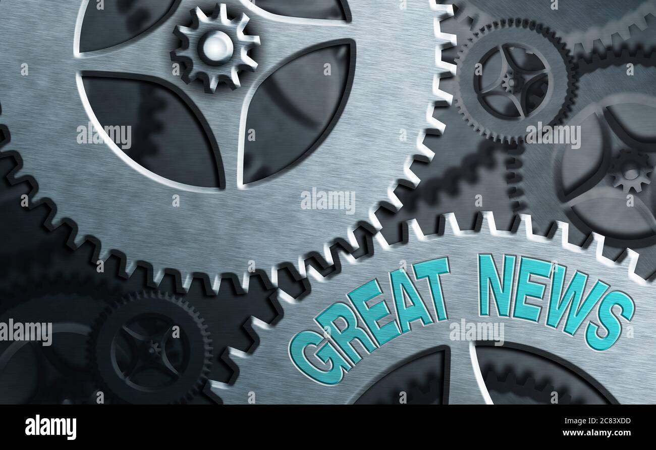 Writing note showing Great News. Business concept for the surprised ...