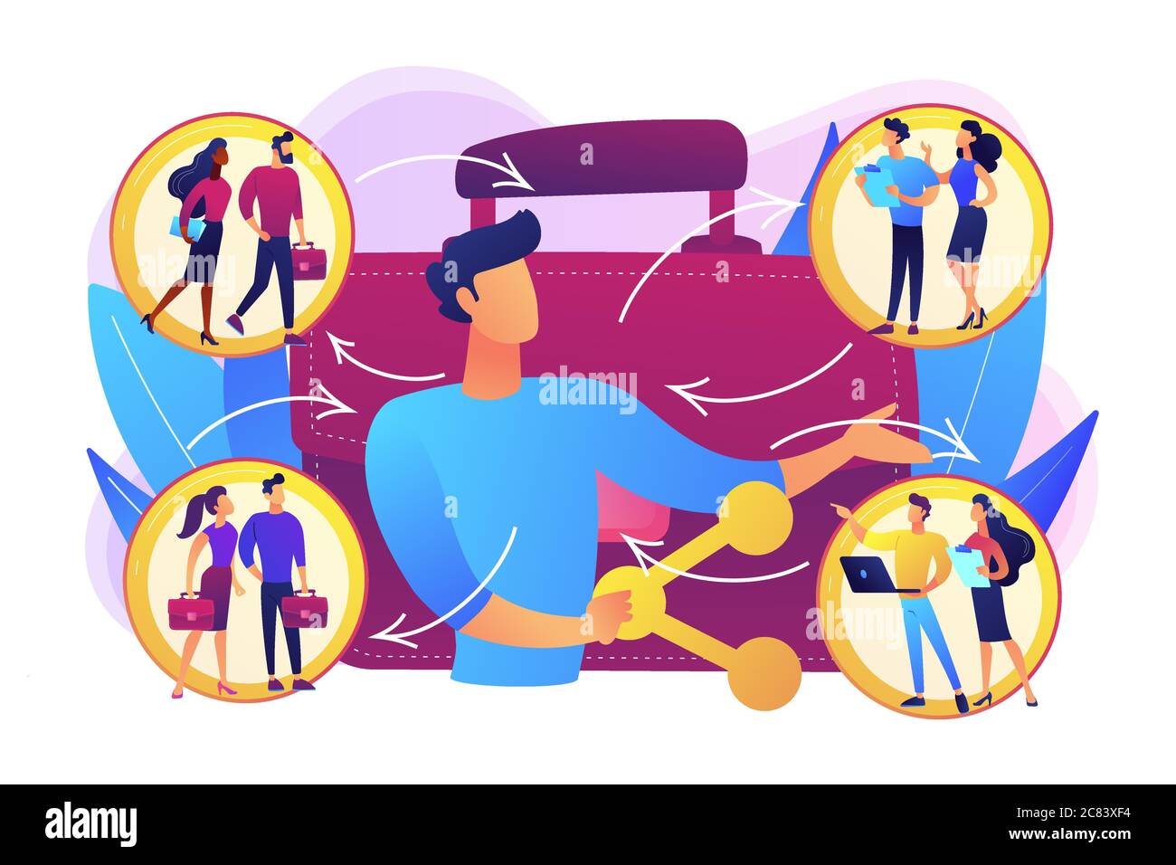Employee sharing concept vector illustration Stock Vector Image & Art ...