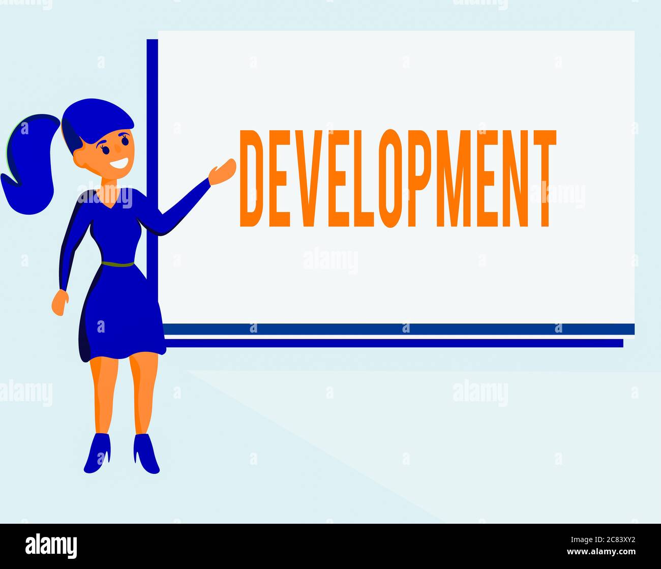 Text sign showing Development. Business photo text a cycle in which ...