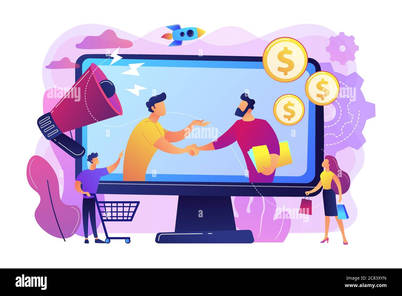 Affiliate marketing concept vector illustration Stock Vector Image ...