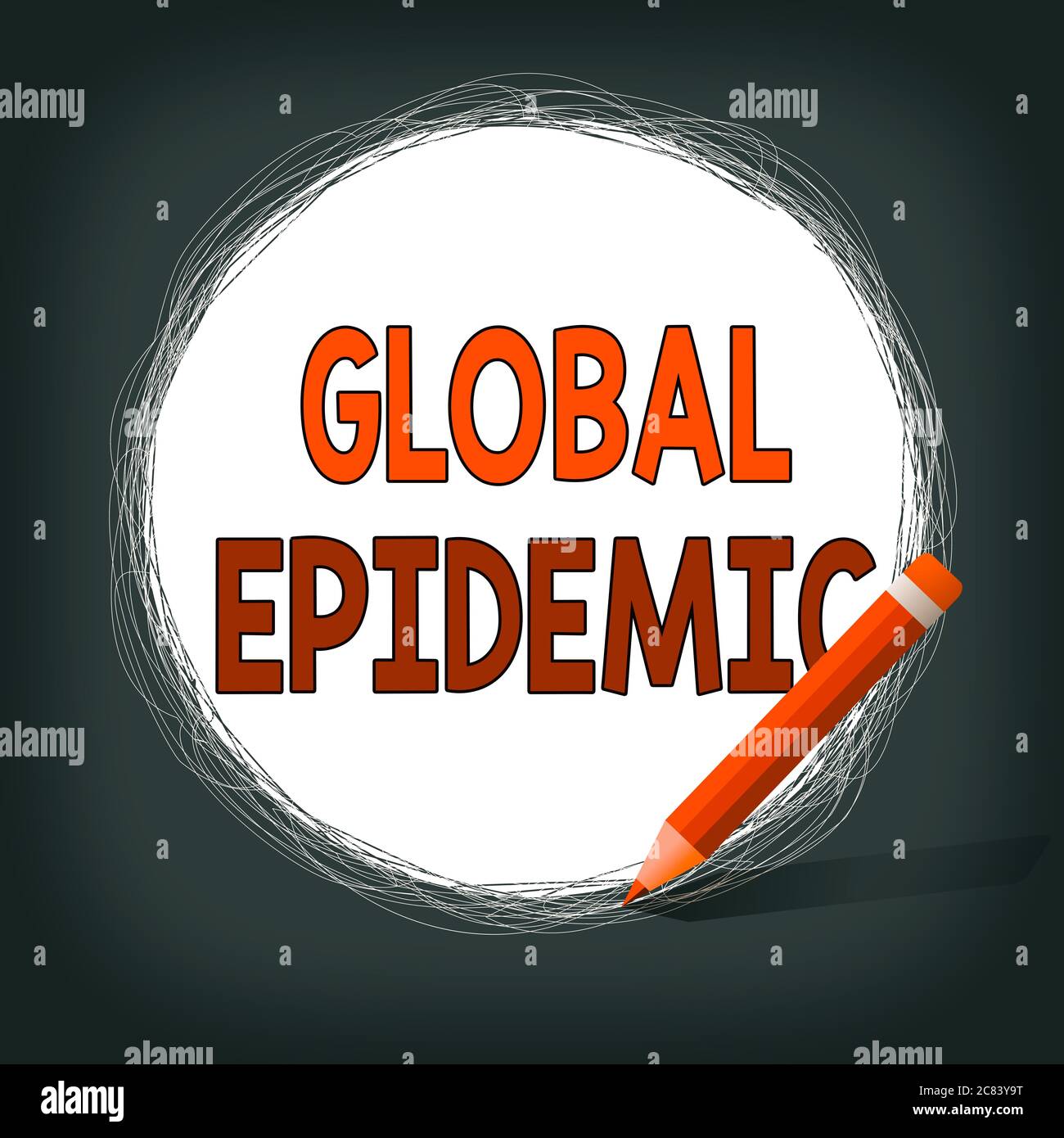 Writing note showing Global Epidemic. Business concept for a rapid ...