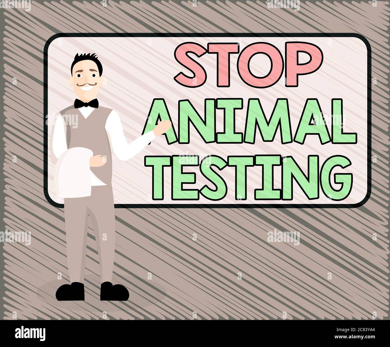 Text sign showing Stop Animal Testing. Business photo text put an end ...