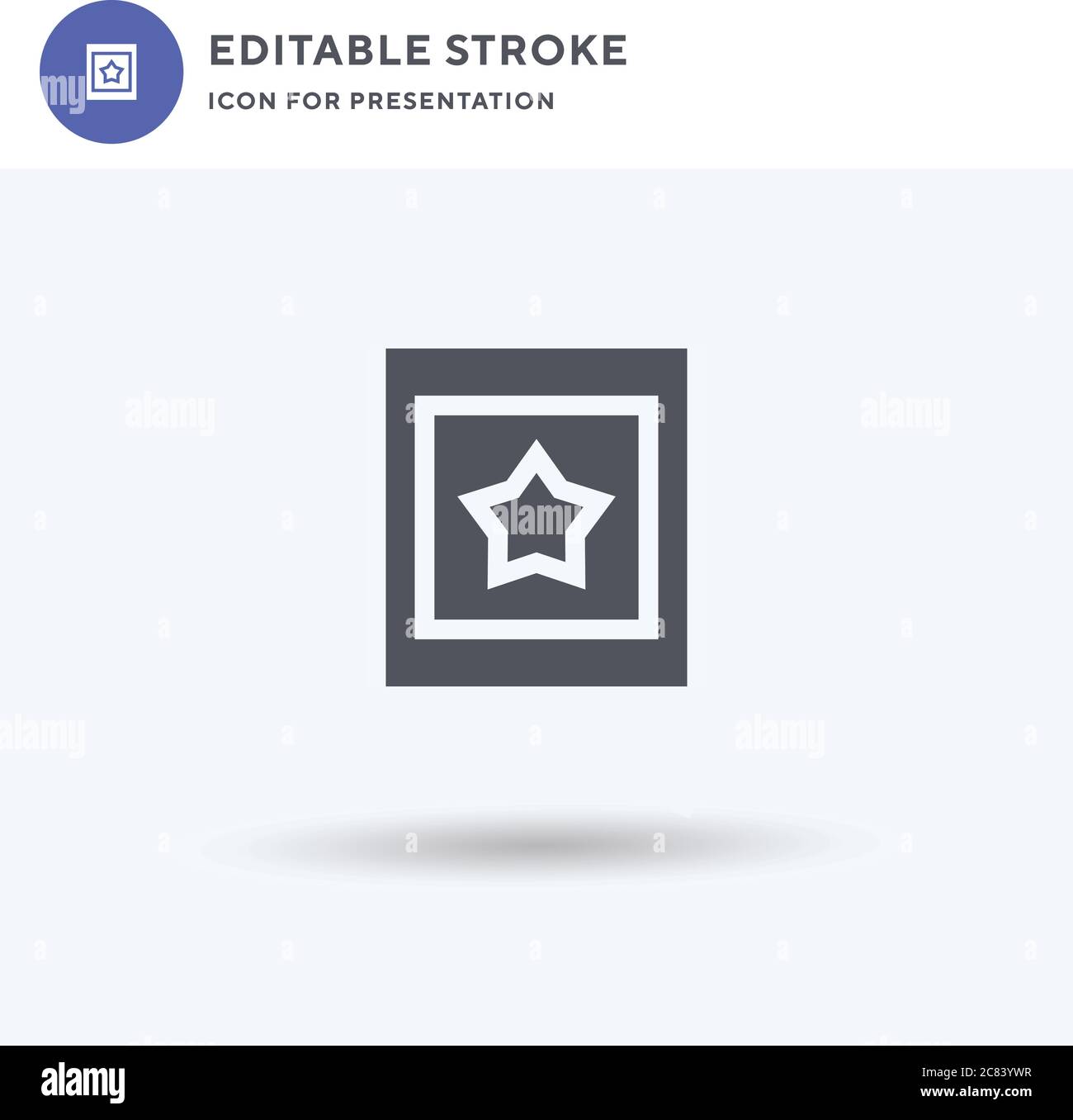 Walk Of Fame icon vector, filled flat sign, solid pictogram isolated on ...