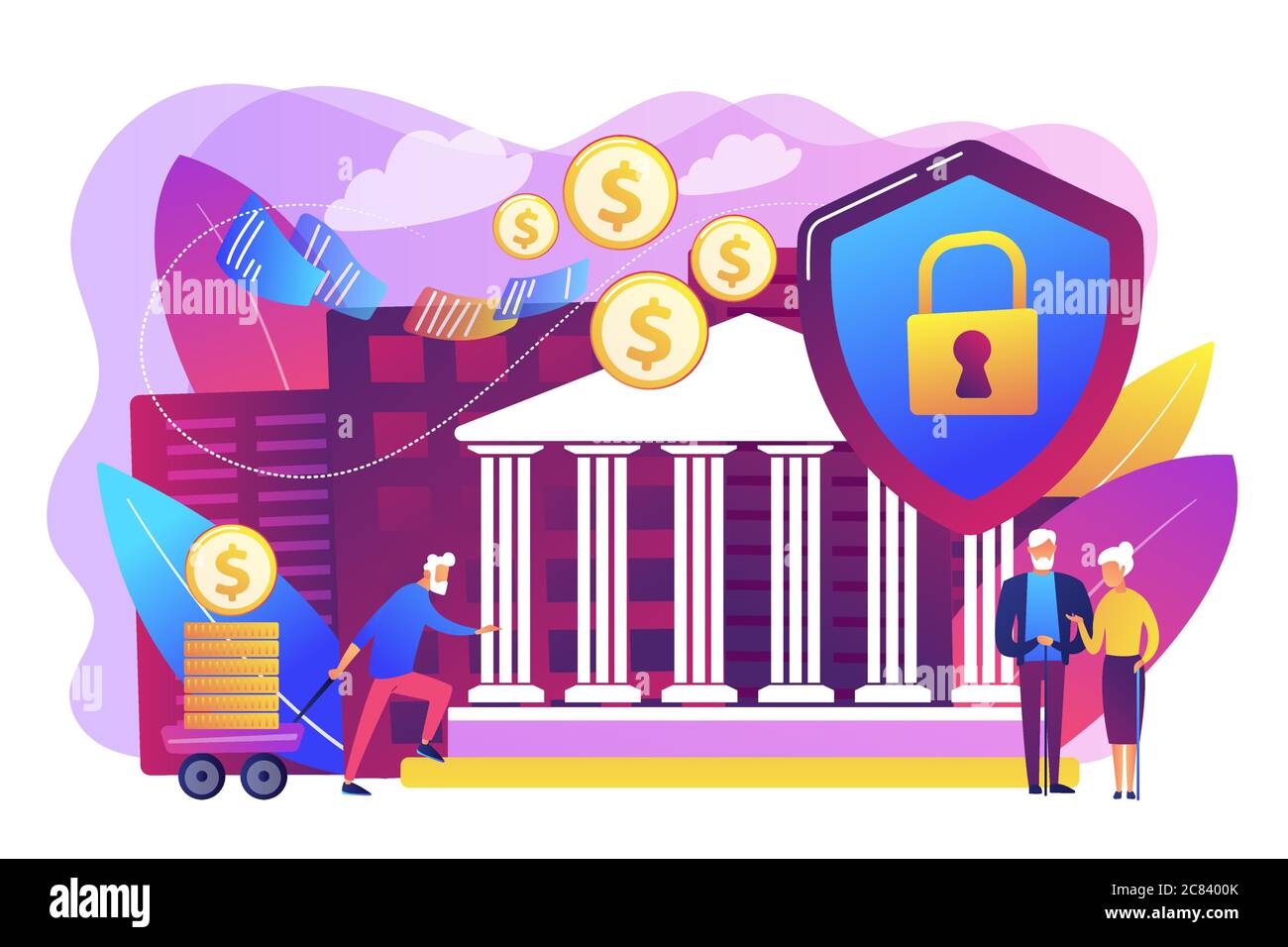 Retirement investments concept vector illustration Stock Vector Image ...