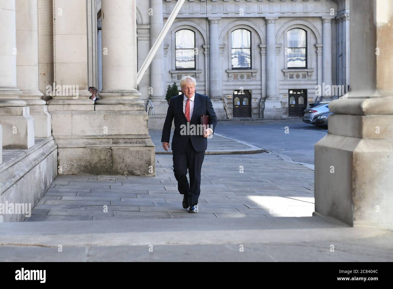 Prime Minister Boris Johnson arrives at the Foreign and Commonwealth ...